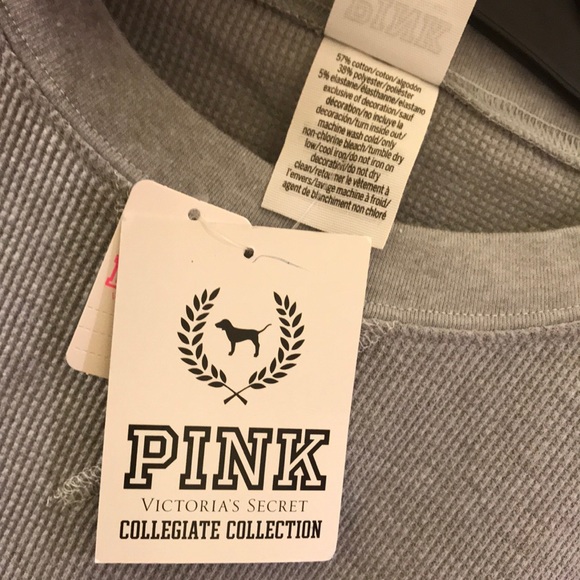 PINK Victoria's Secret | Tops | L Vs Pink Collegiate Doggie Log Tee ...